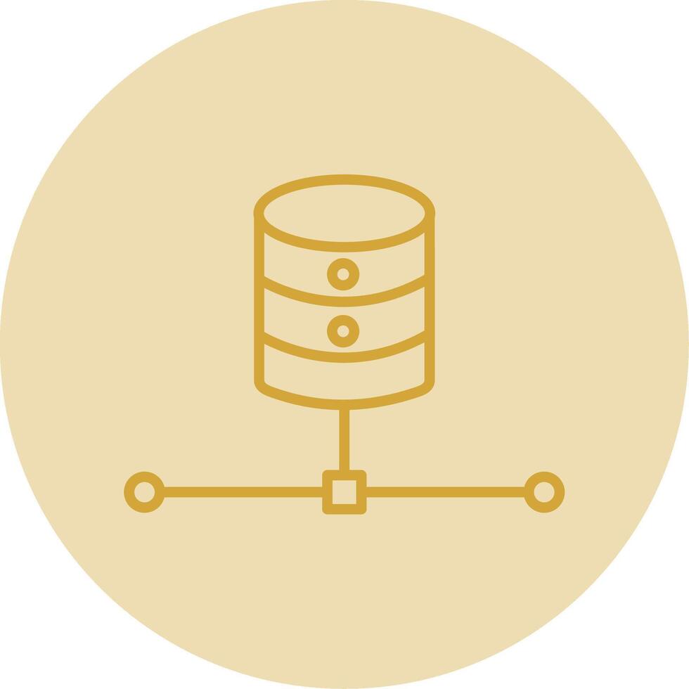 Database Line Yellow Circle Icon 44097128 Vector Art at Vecteezy