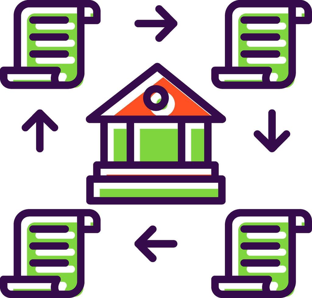 Distributed Ledger filled Design Icon 44099266 Vector Art at Vecteezy