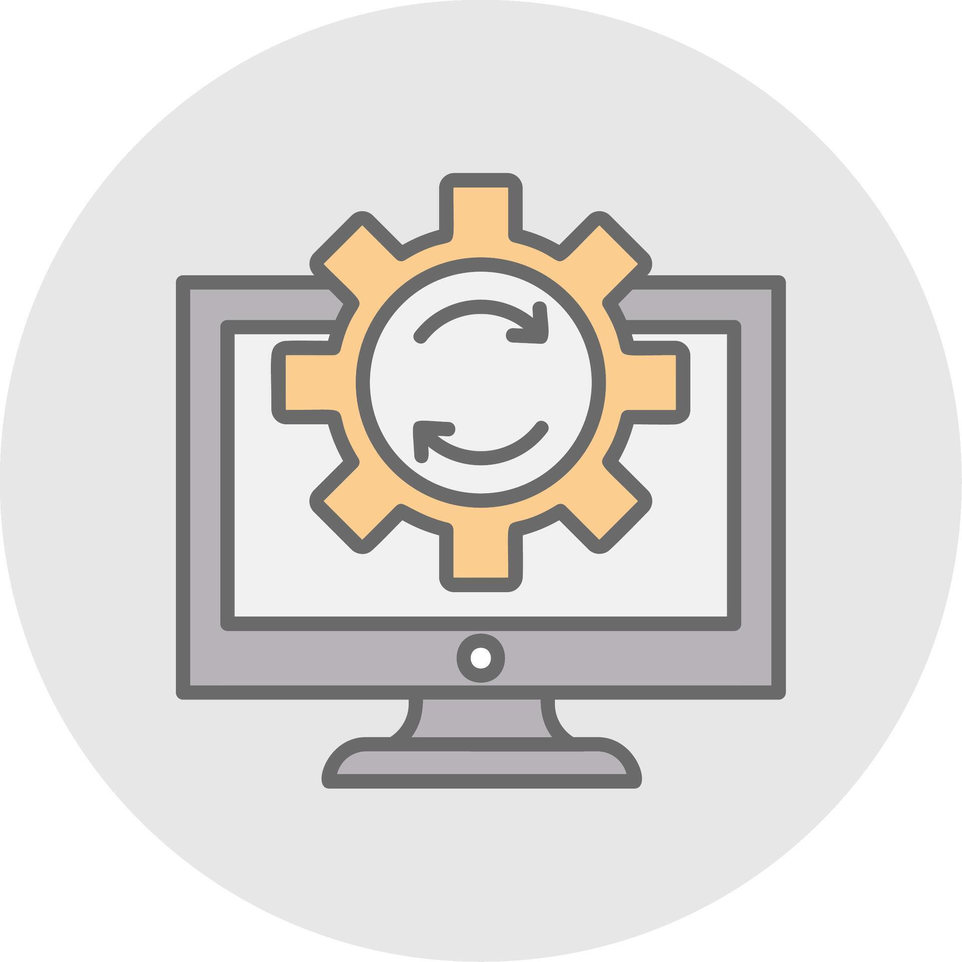Data Processing Line Filled Light Icon 44101926 Vector Art At Vecteezy