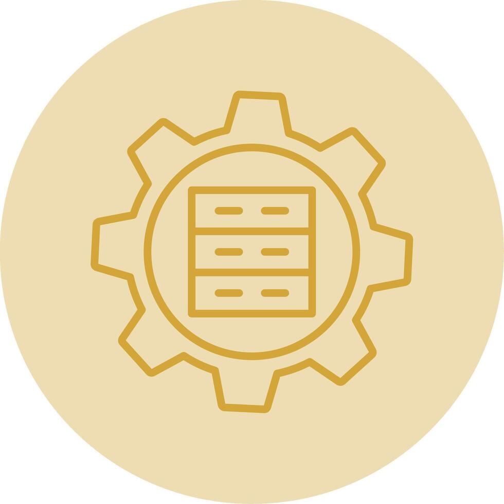 Database Management Line Yellow Circle Icon 44105629 Vector Art At Vecteezy