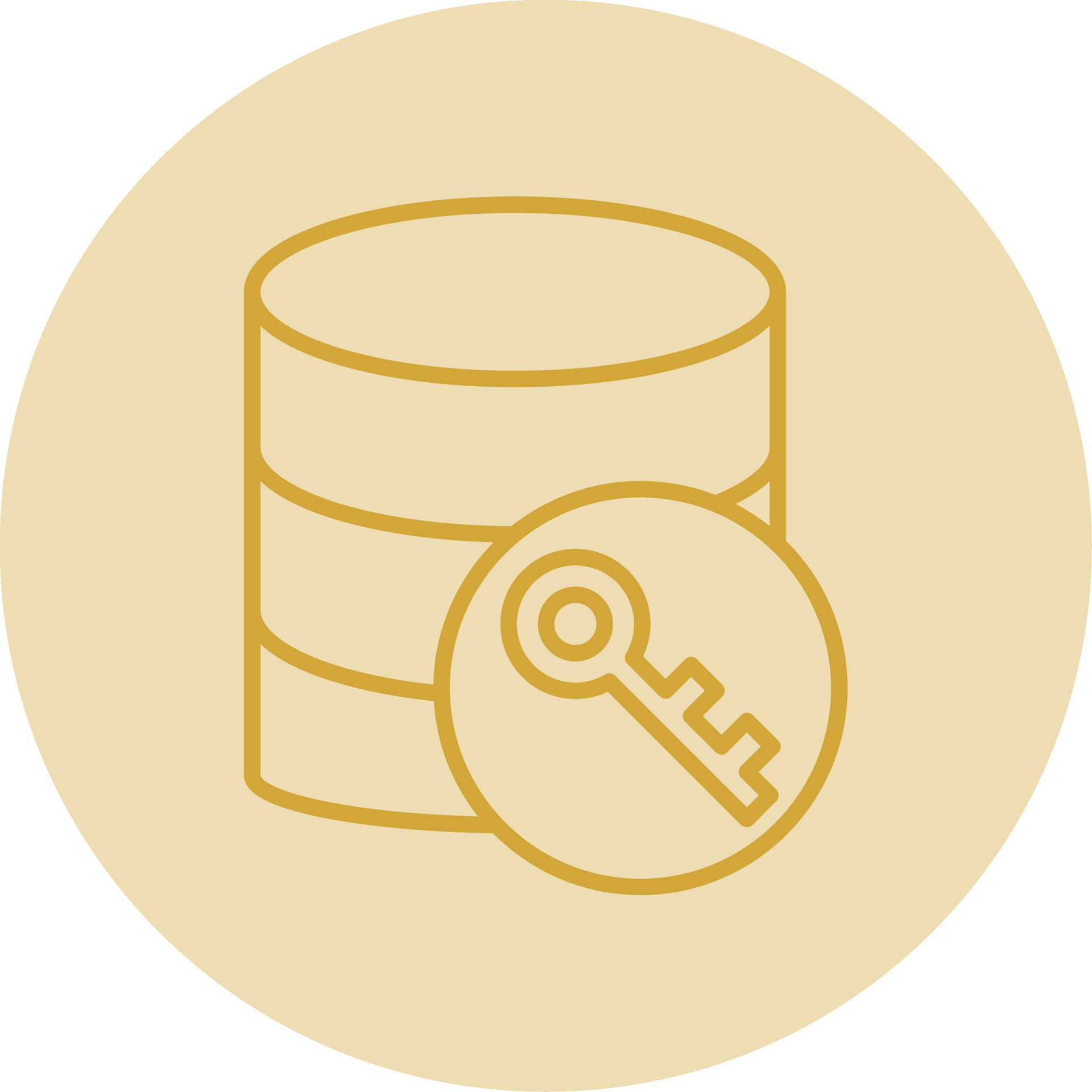 Database Encryption Line Yellow Circle Icon 44105647 Vector Art at Vecteezy