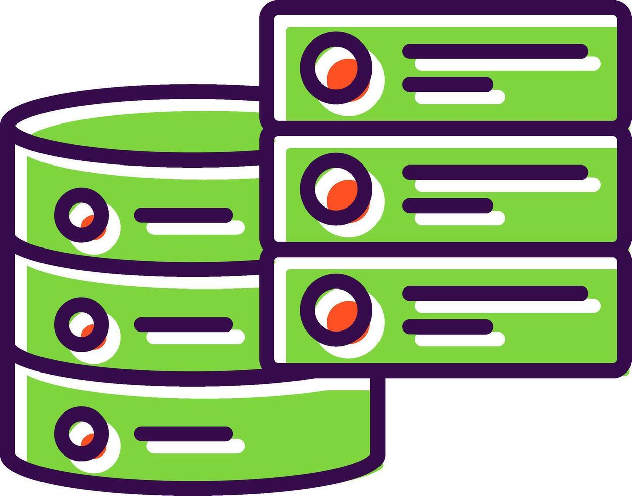 Databases filled Design Icon 44106738 Vector Art at Vecteezy