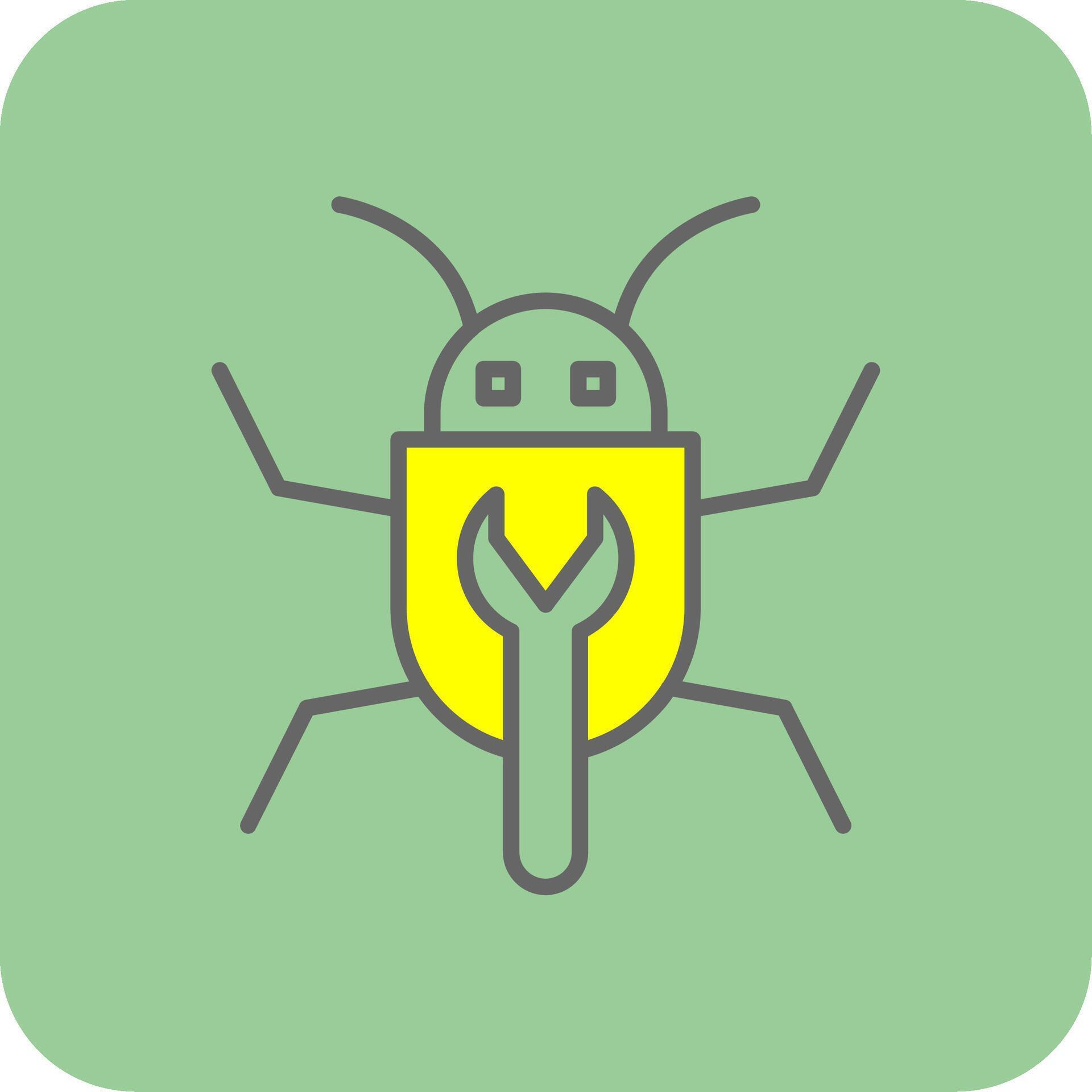 Bug Fixing Filled Yellow Icon 44107162 Vector Art At Vecteezy
