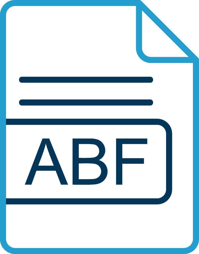 ABF File Format Line Blue Two Color Icon 44110723 Vector Art at Vecteezy