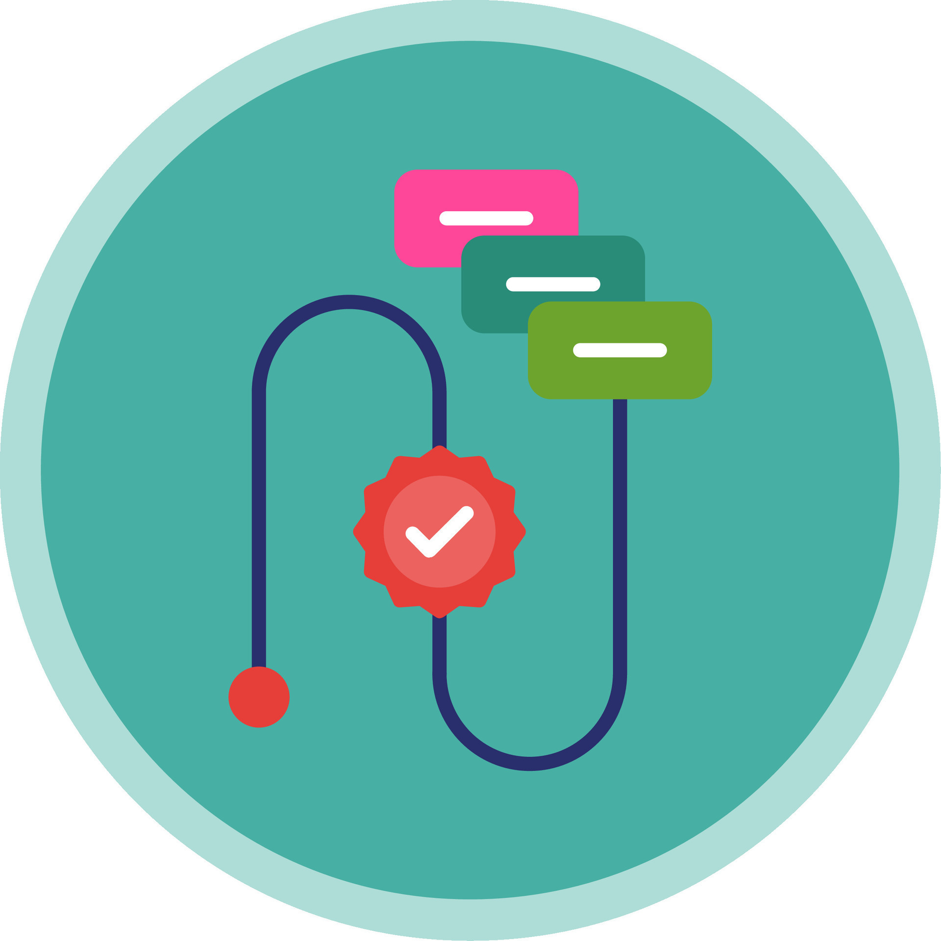 Workflow Flat Multi Circle Icon 44113376 Vector Art at Vecteezy