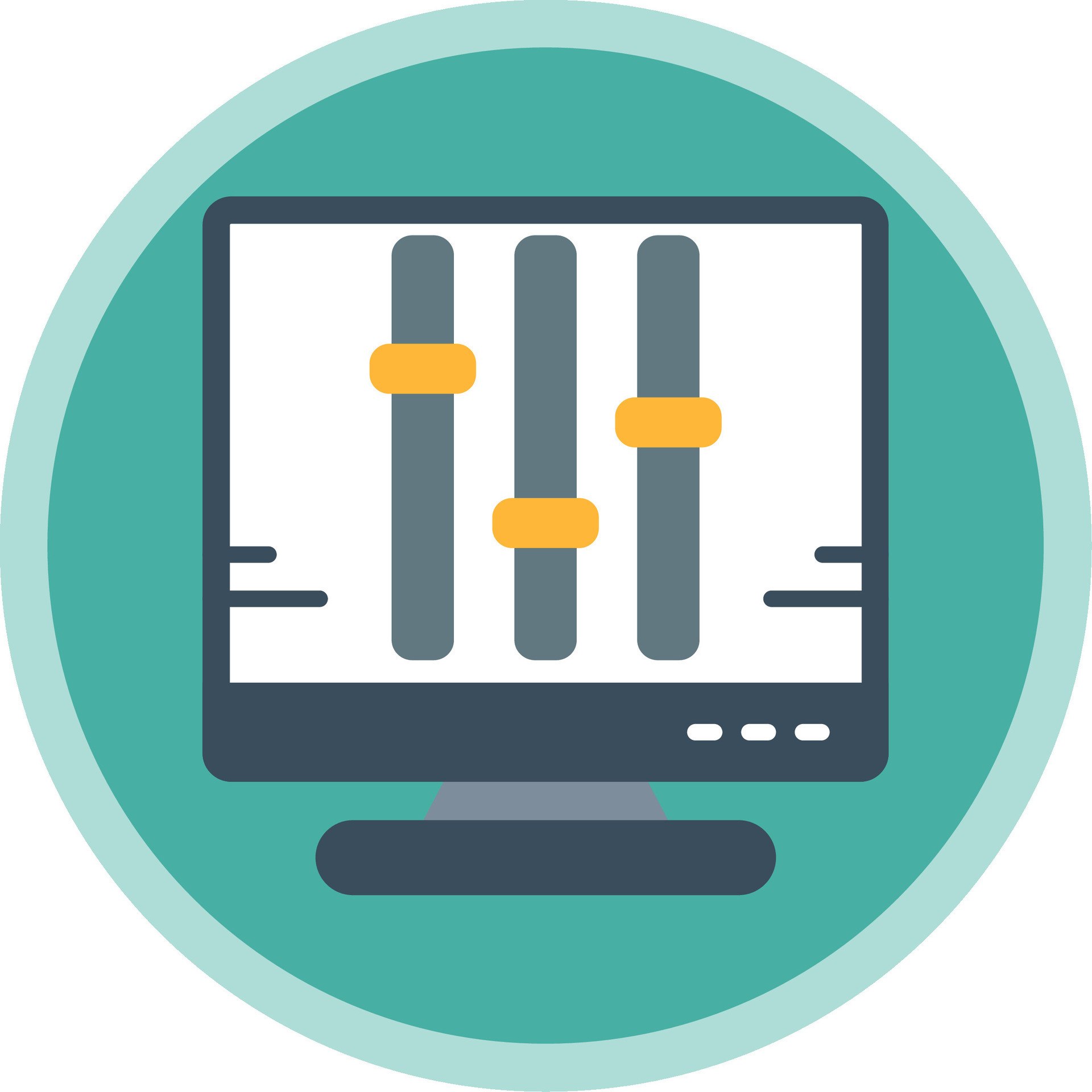 Equalization Flat Multi Circle Icon 44114488 Vector Art at Vecteezy