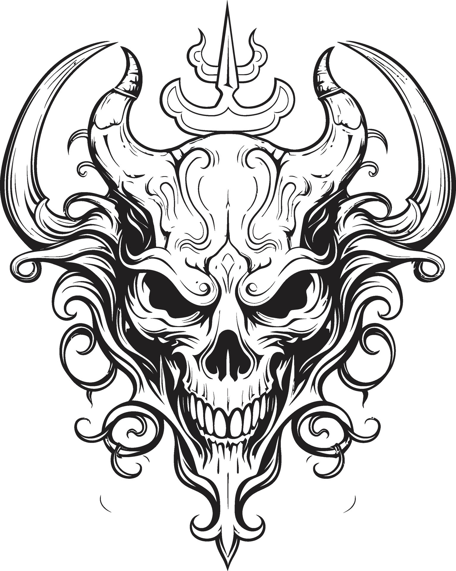 Infernal Impression Devilhead Tattoo Sinister Shadow Evil Devilhead ... Infernal Impression Devilhead Tattoo Sinister Shadow Evil Devilhead ...