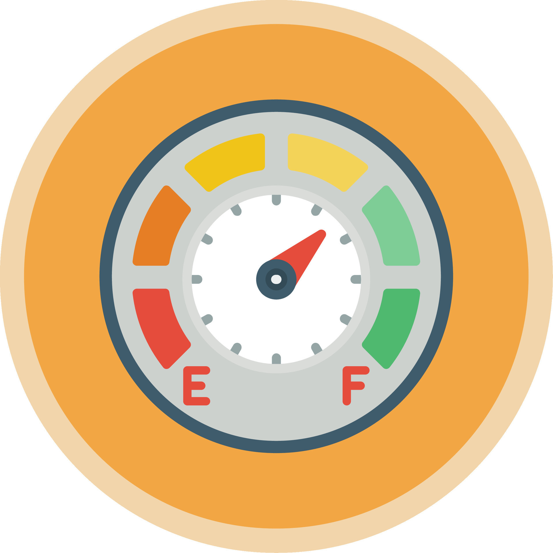 Gauge Flat Multi Circle Icon 44115311 Vector Art at Vecteezy