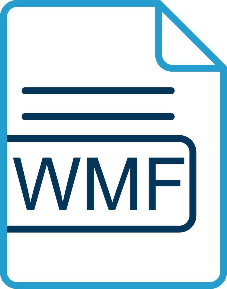 WMF File Format Line Blue Two Color Icon 44116342 Vector Art at Vecteezy