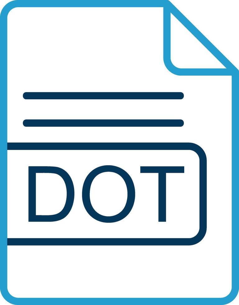 DOT File Format Line Blue Two Color Icon 44116357 Vector Art at Vecteezy
