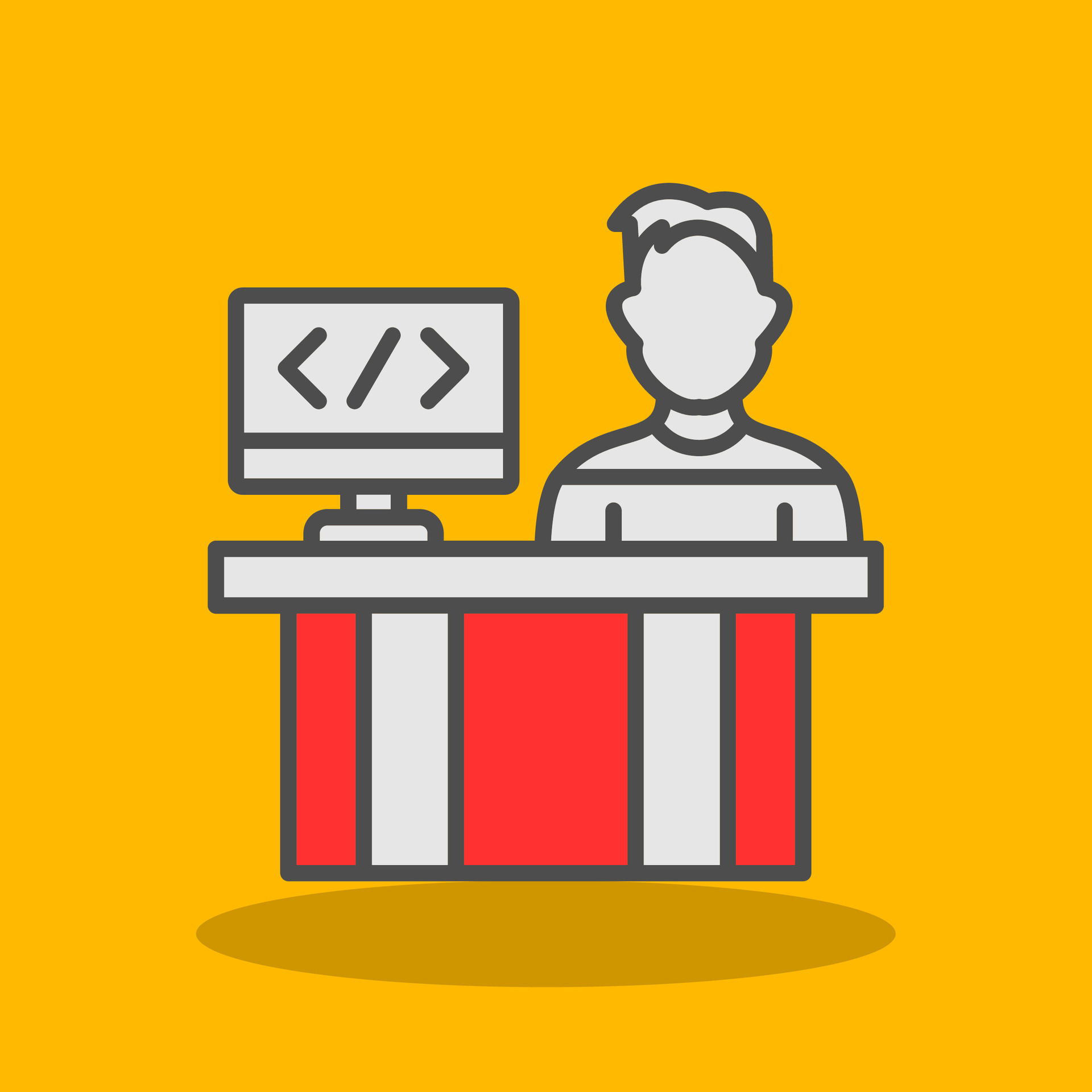 Programmer Filled Shadow Icon 44116983 Vector Art at Vecteezy