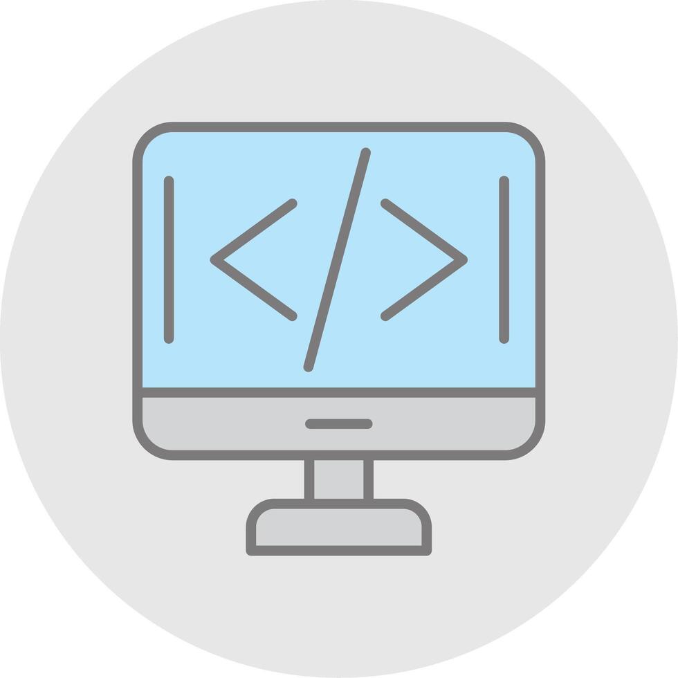 Programming Line Filled Light Icon 44120196 Vector Art at Vecteezy