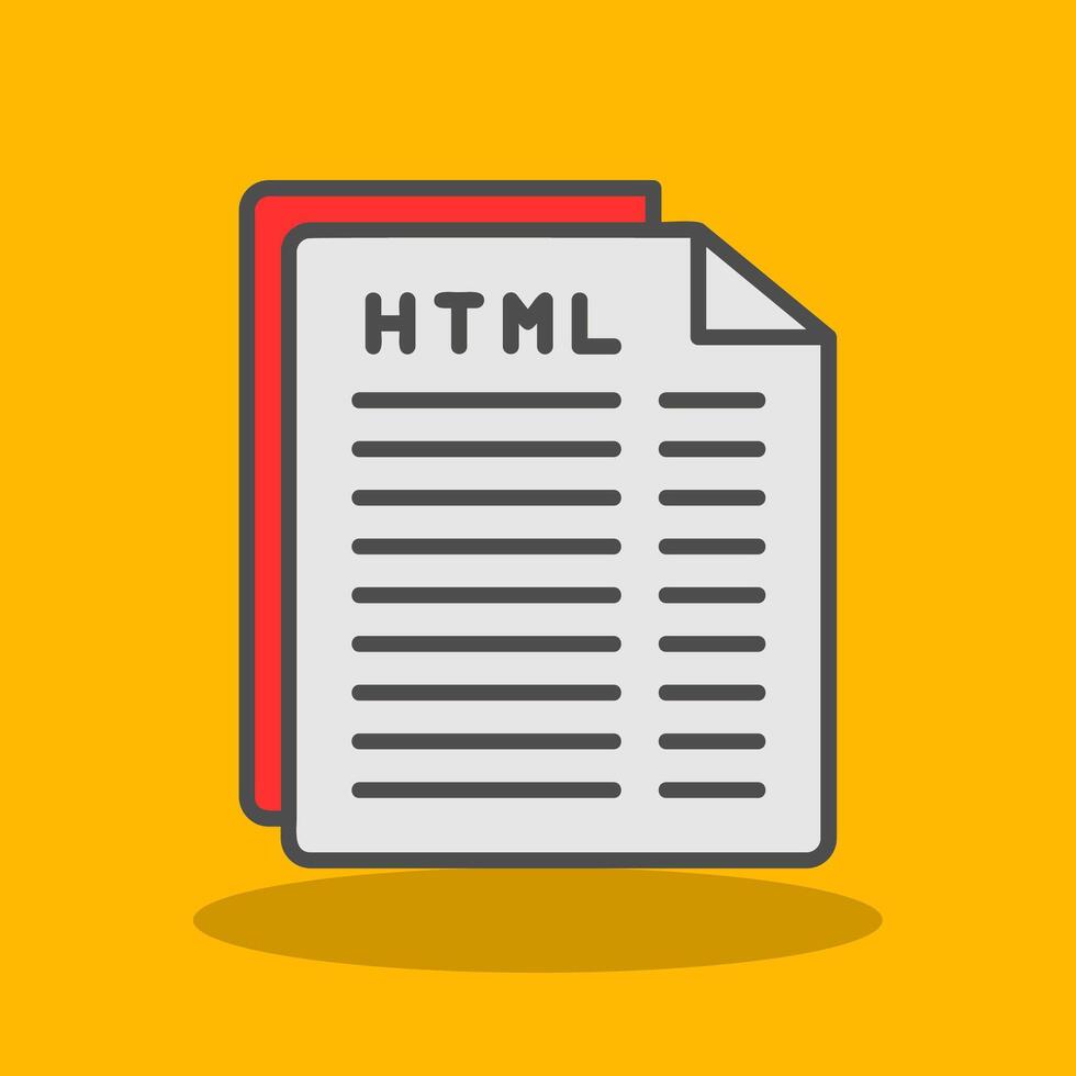 Html File Filled Shadow Icon 44122026 Vector Art at Vecteezy