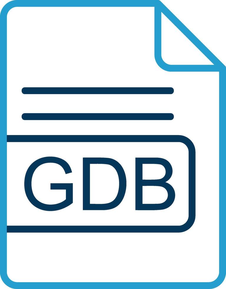 GDB File Format Line Blue Two Color Icon 44125938 Vector Art at Vecteezy