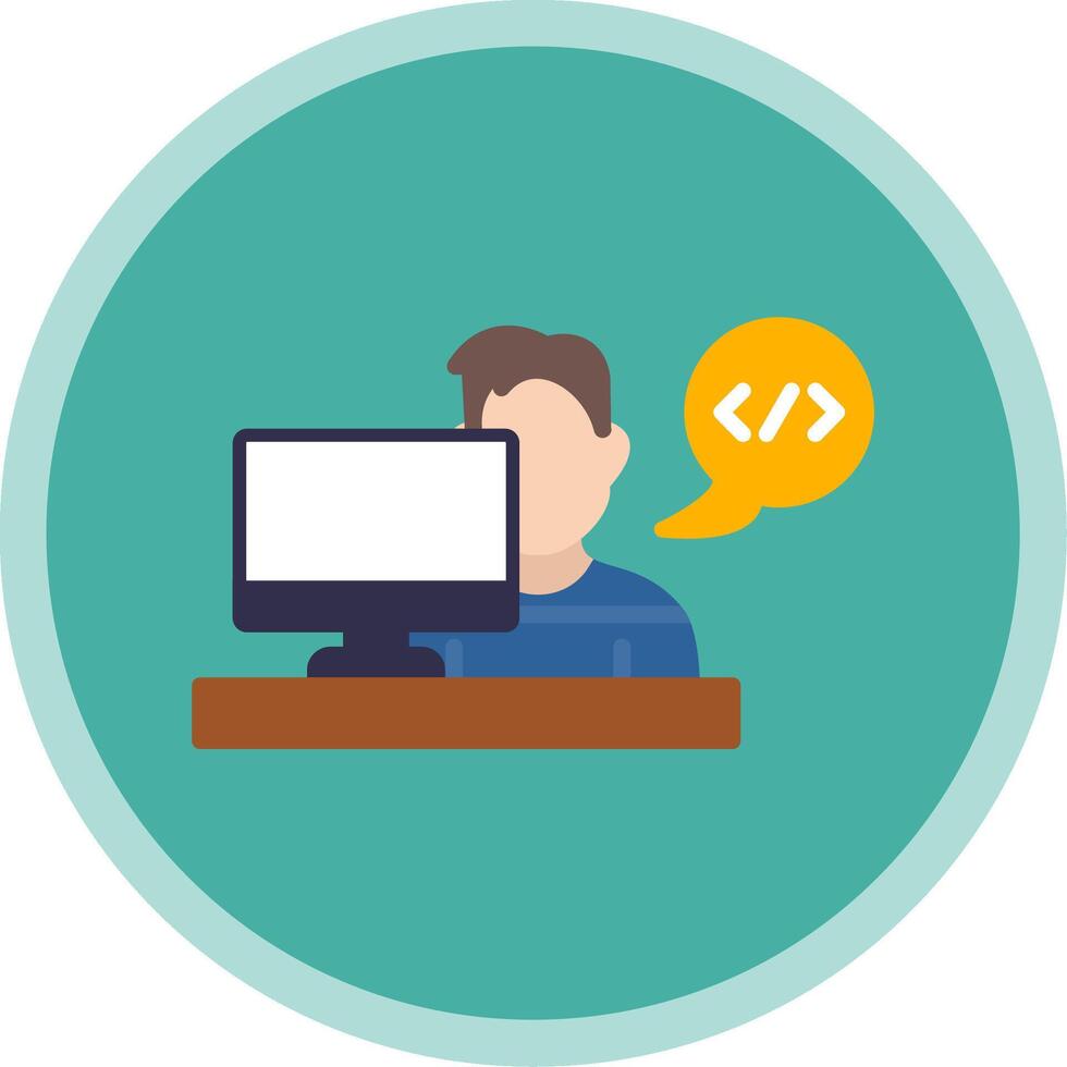 Developer Flat Multi Circle Icon 44128151 Vector Art at Vecteezy