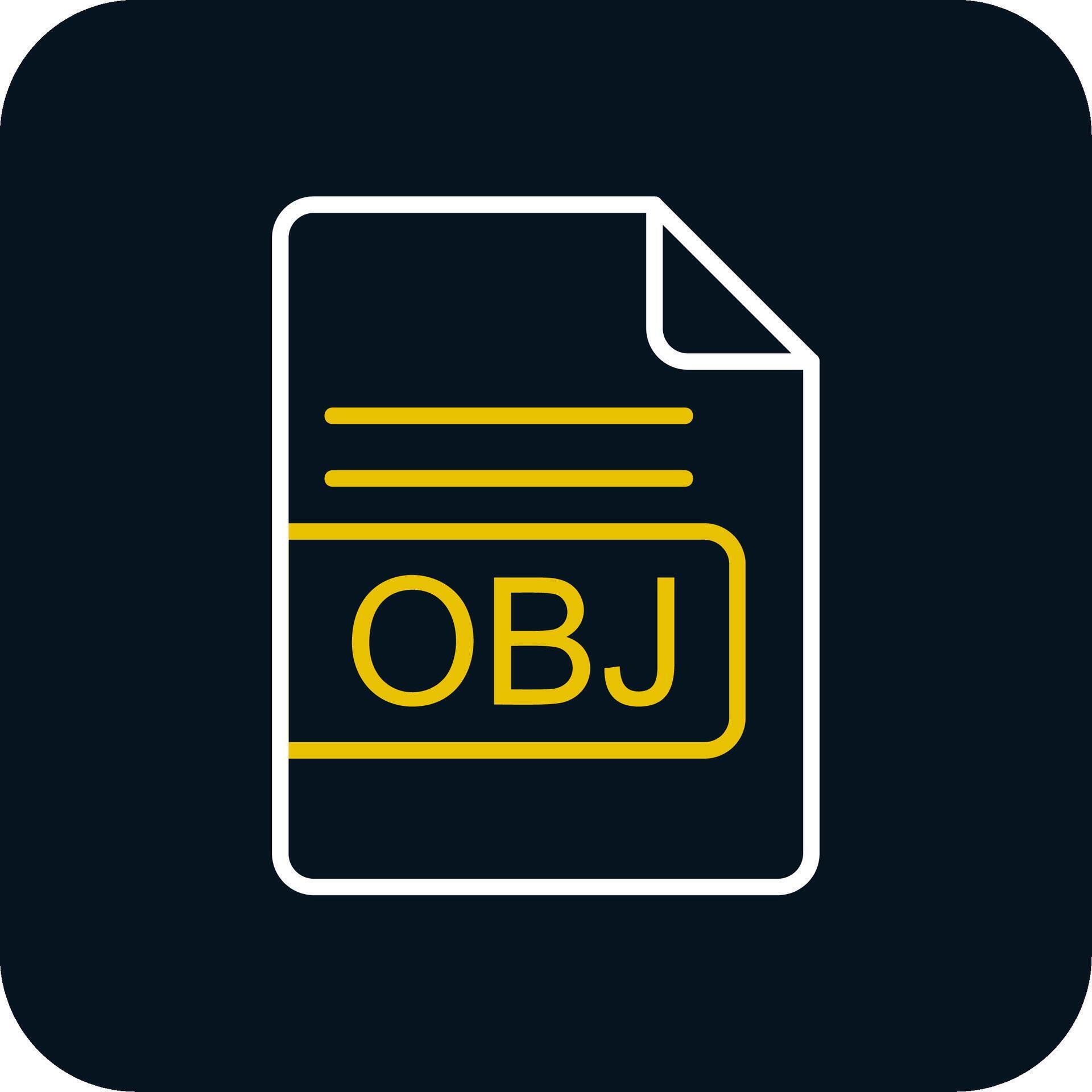 OBJ File Format Line Yellow White Icon 44129816 Vector Art at Vecteezy