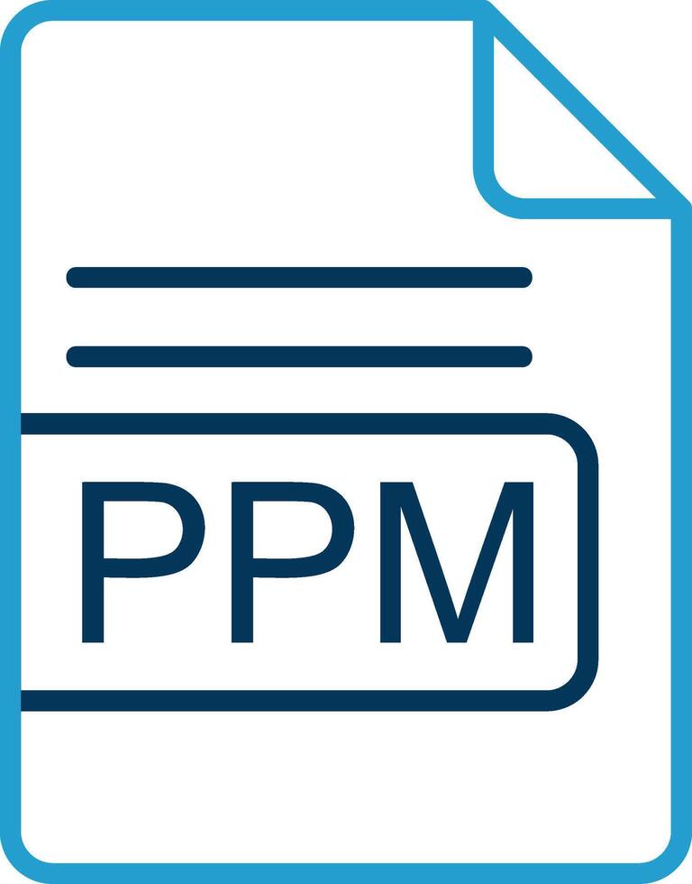 PPM File Format Line Blue Two Color Icon 44130458 Vector Art at Vecteezy