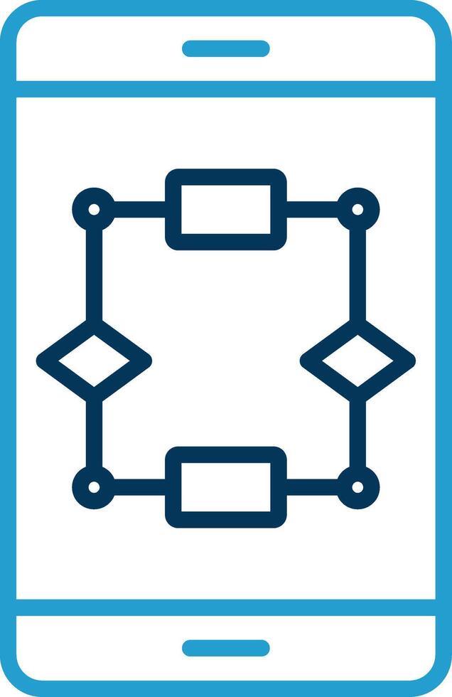 Algorithm Line Blue Two Color Icon 44131291 Vector Art At Vecteezy