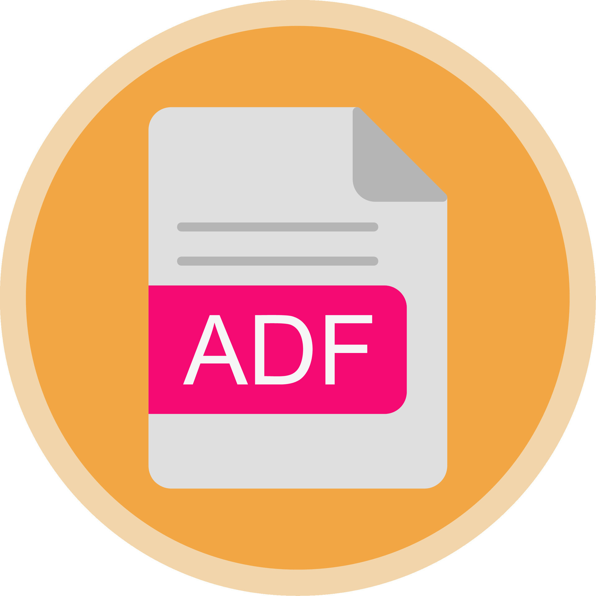 Adf File Format Flat Multi Circle Icon 44132525 Vector Art At Vecteezy