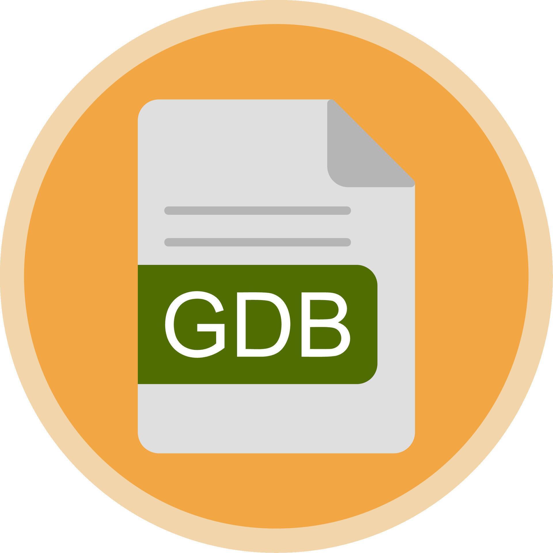 Gdb File Format Flat Multi Circle Icon 44132609 Vector Art At Vecteezy