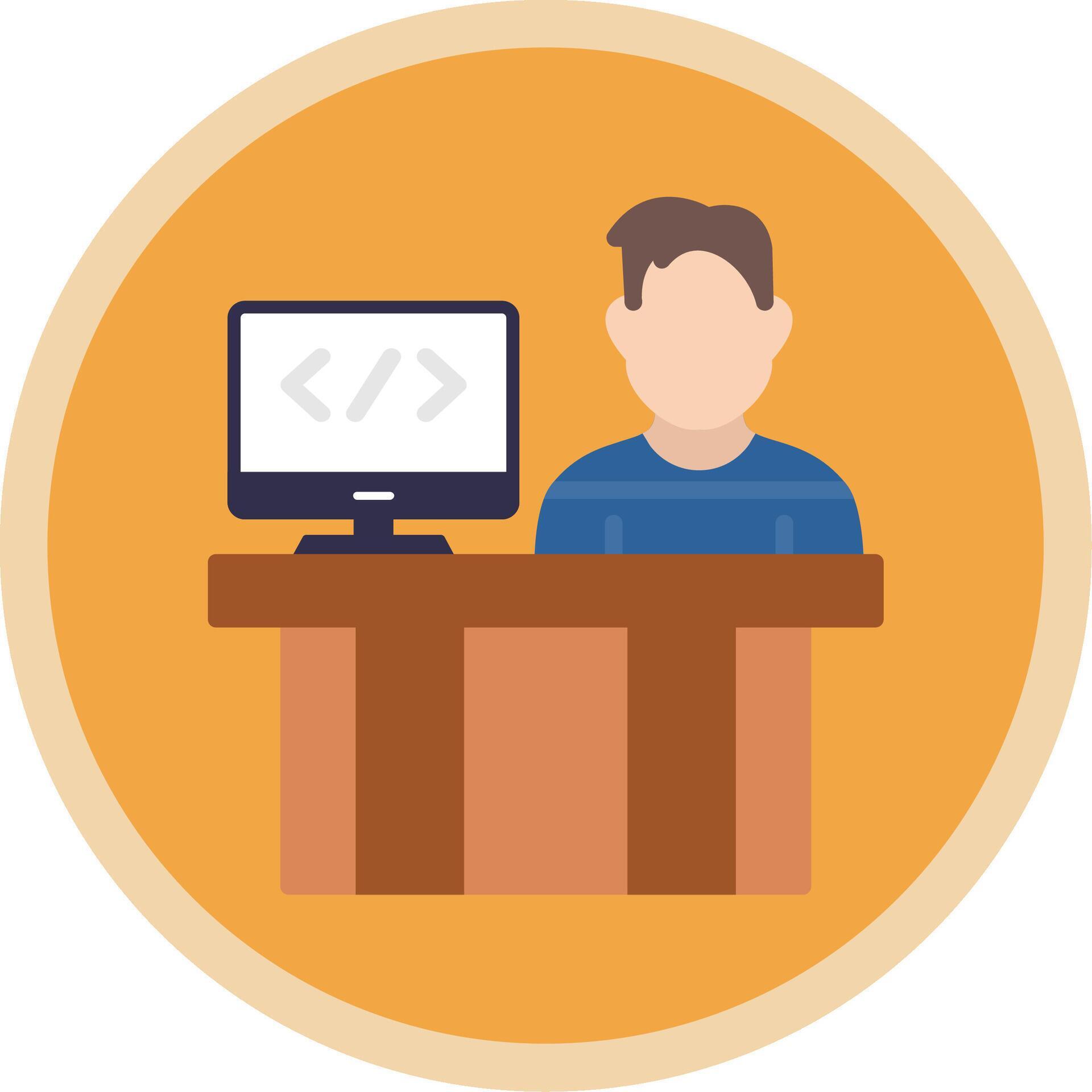 Programmer Flat Multi Circle Icon 44133030 Vector Art at Vecteezy