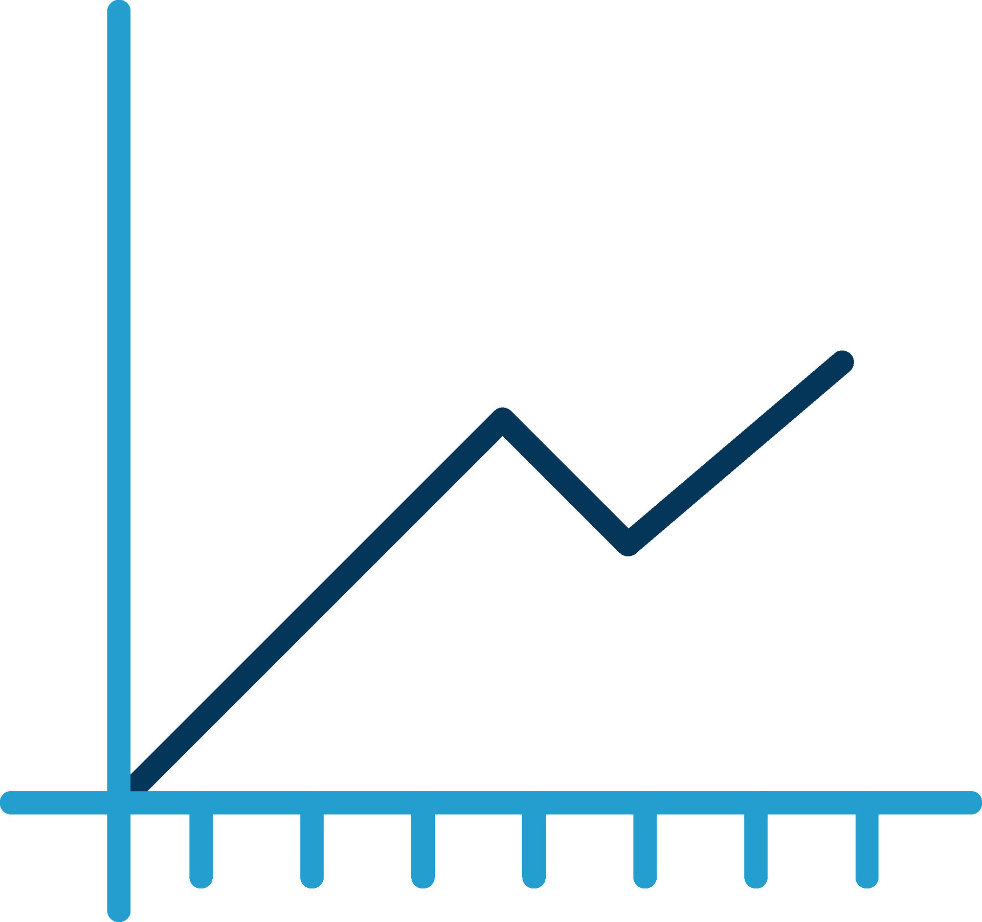 Line Blue Two Color Chart Line Blue Two Color Icon 44135149 Vector Art ...