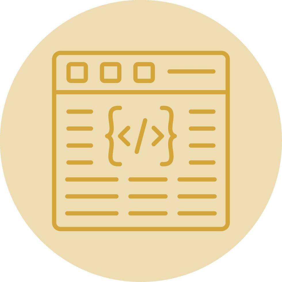 Coding Line Yellow Circle Icon 44141120 Vector Art at Vecteezy