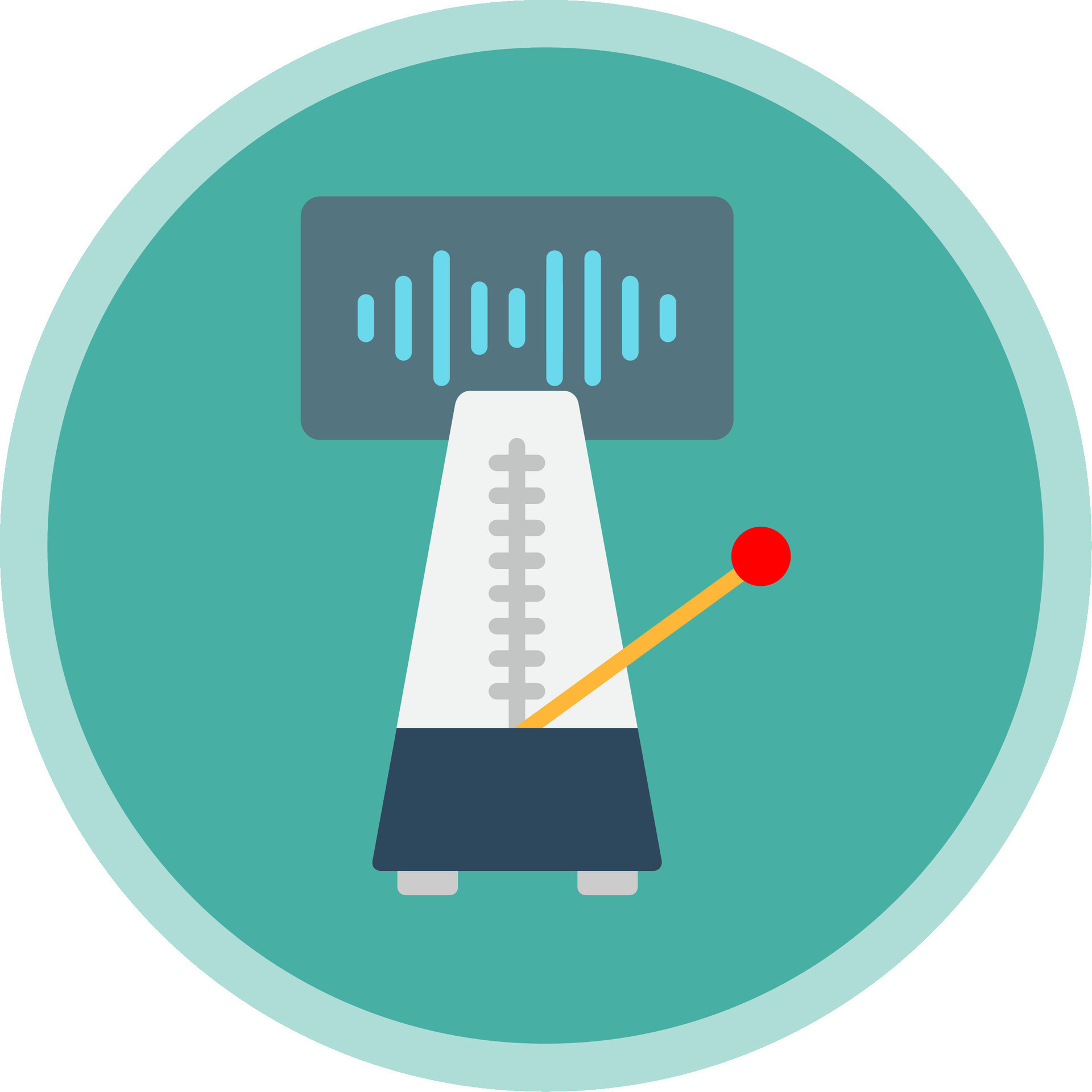Metronome Flat Multi Circle Icon 44146799 Vector Art at Vecteezy