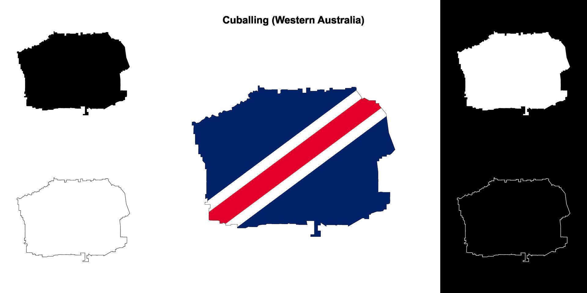 Cuballing blank outline map set 44158879 Vector Art at Vecteezy
