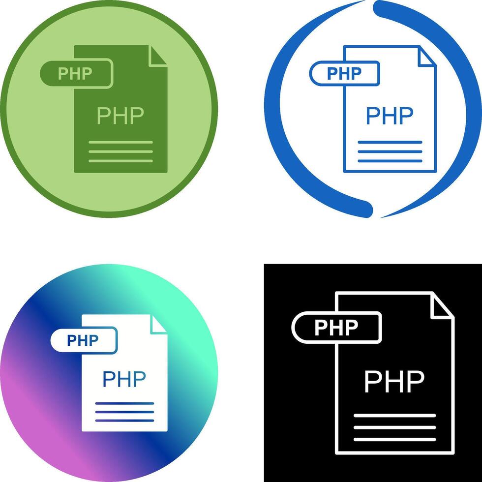 PHP Icon Design 44163351 Vector Art at Vecteezy