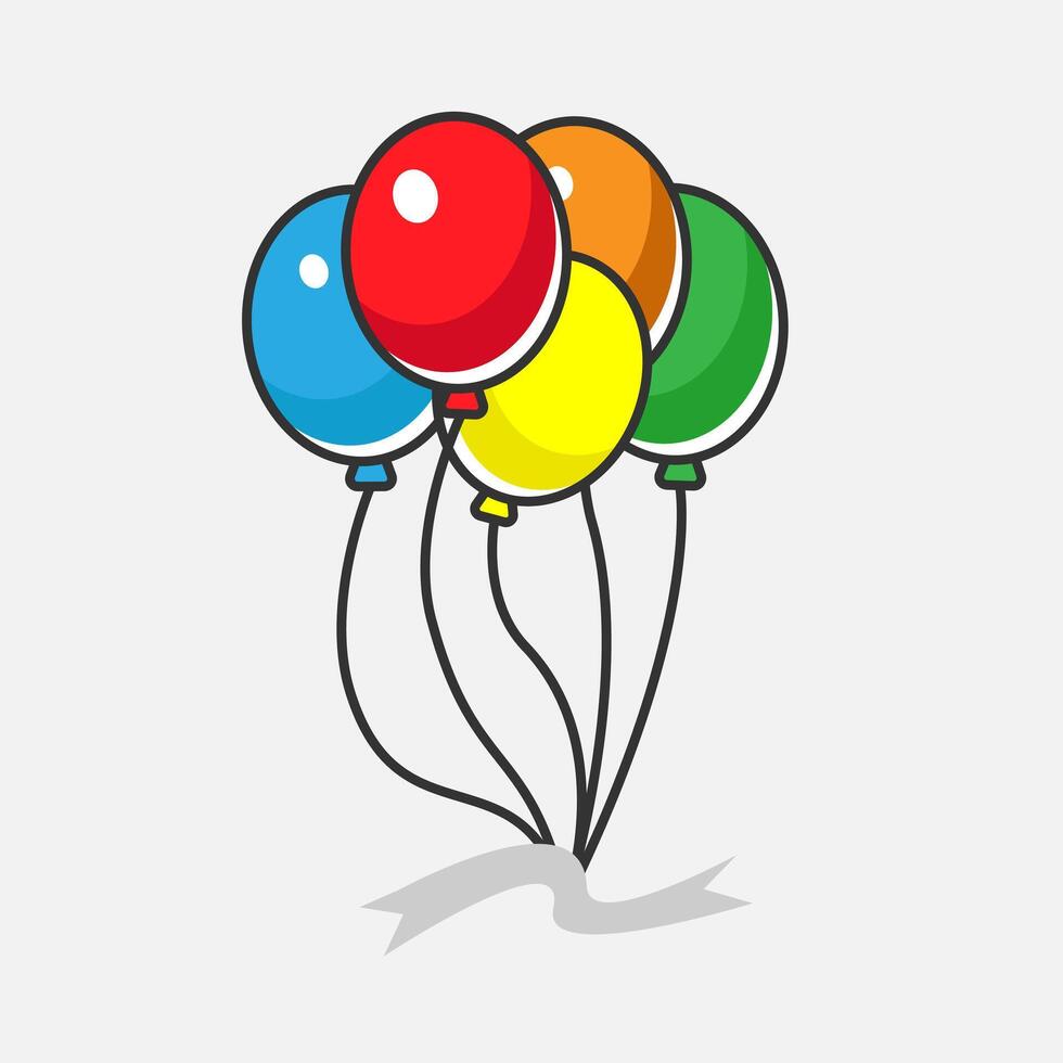Five Balloon Vector 44164108 Vector Art at Vecteezy