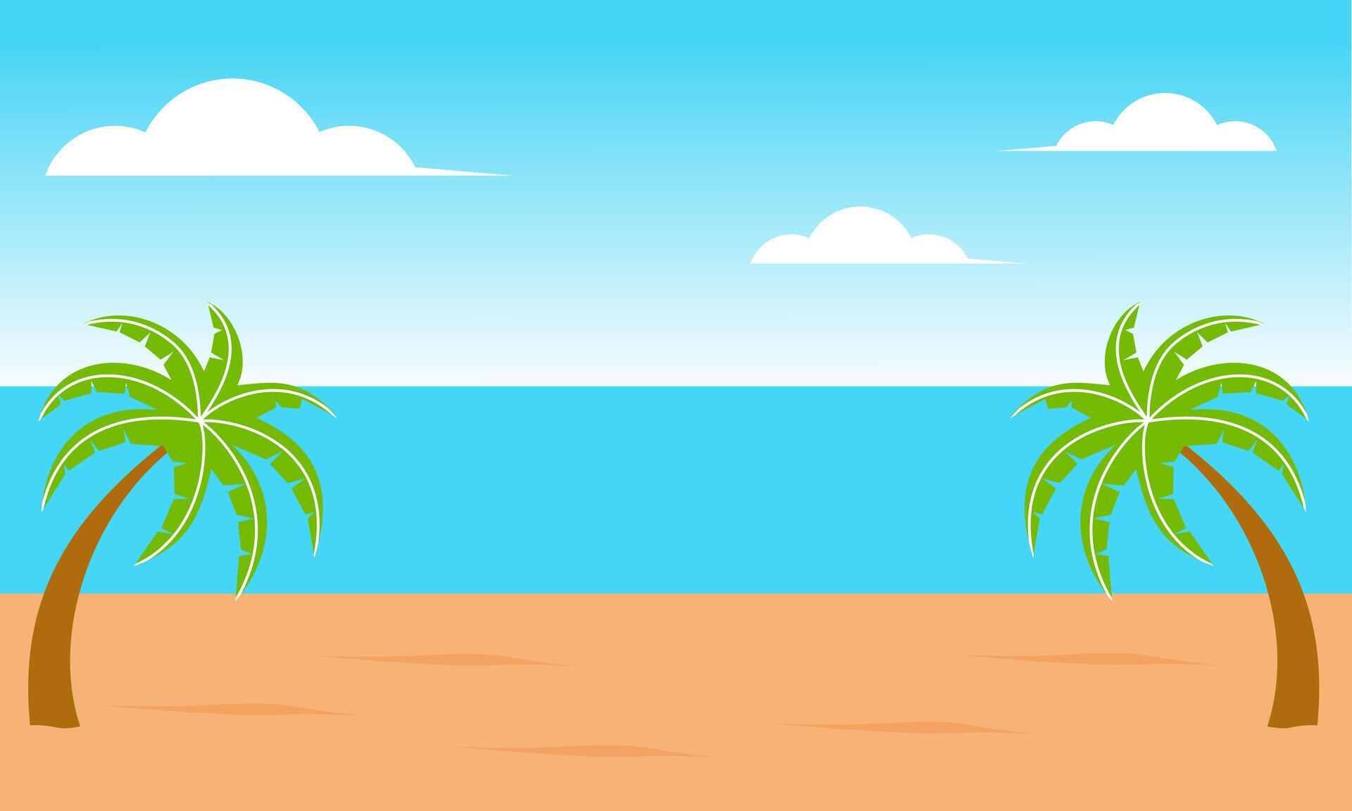 Summer beach vacation scene illustration 44166268 Vector Art at Vecteezy