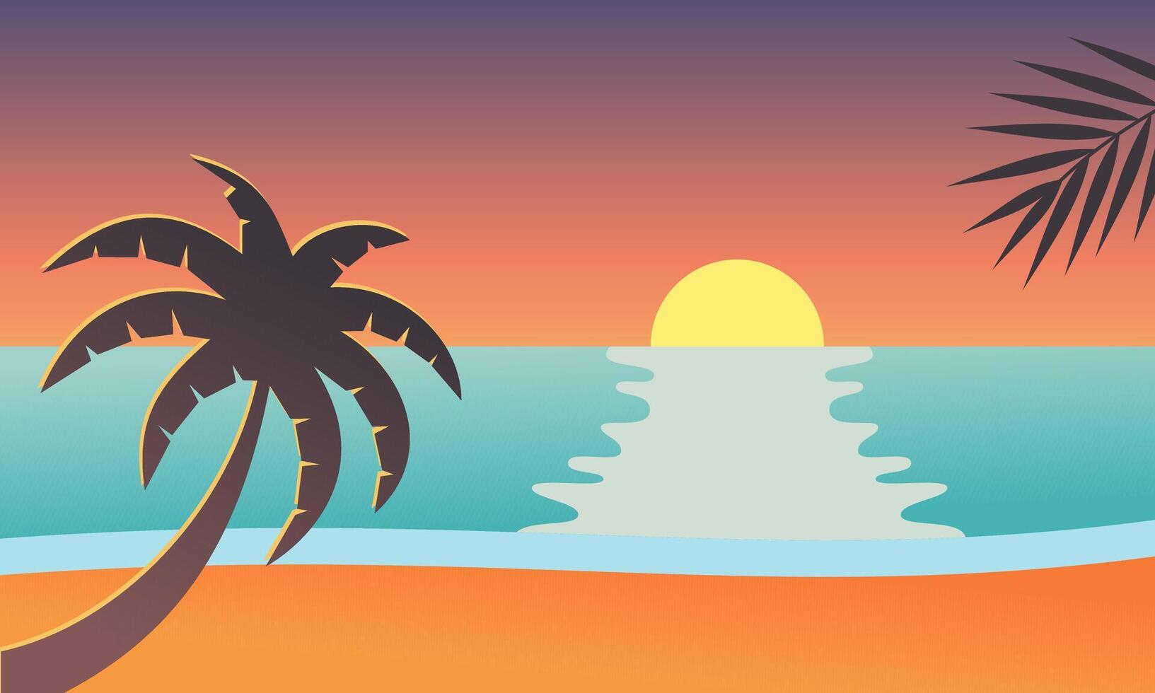 Summer beach vacation scene illustration 44166272 Vector Art at Vecteezy