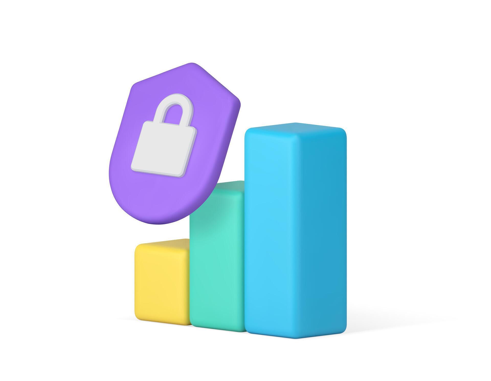 Data analyzing protection guarantee chart information management 3d ...