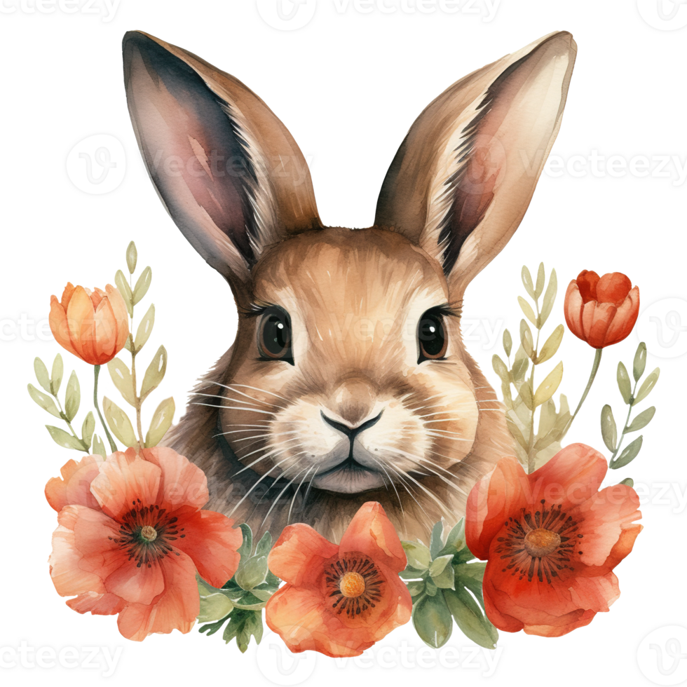 Adorable Watercolor Rabbits 44182935 PNG