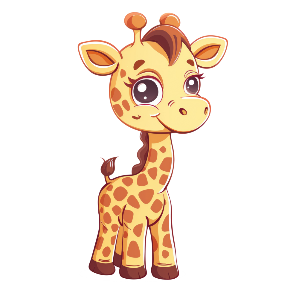 Cute cartoon baby giraffe 44183626 PNG