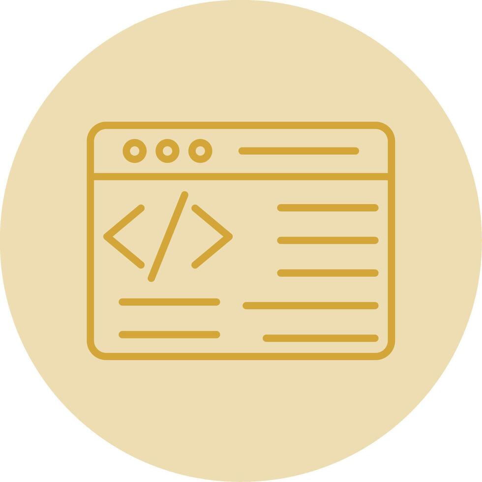 Programming Line Yellow Circle Icon 44191924 Vector Art at Vecteezy