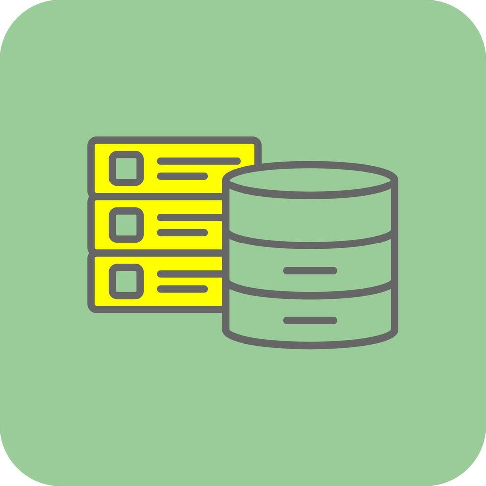 Databases Filled Yellow Icon 44192586 Vector Art at Vecteezy