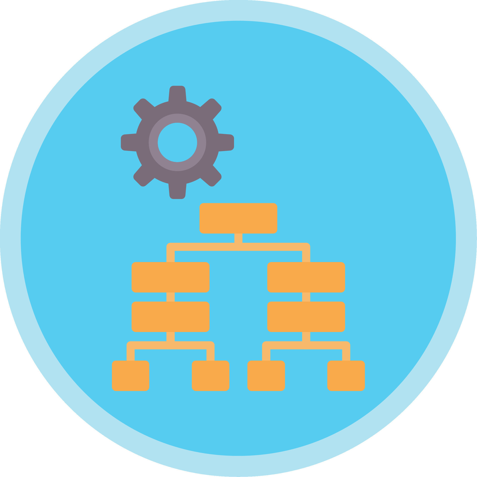 Hierarchy Flat Multi Circle Icon 44193231 Vector Art at Vecteezy