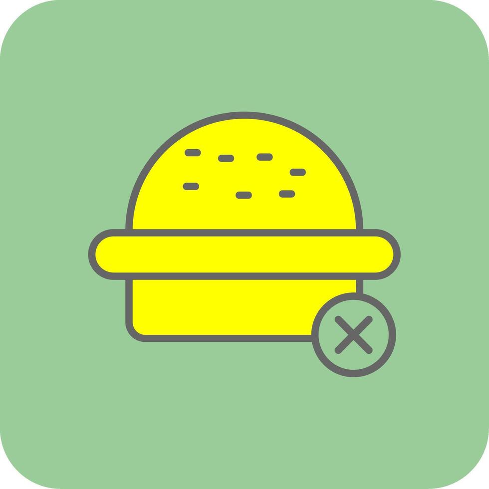 No Burger Filled Yellow Icon 44201685 Vector Art At Vecteezy