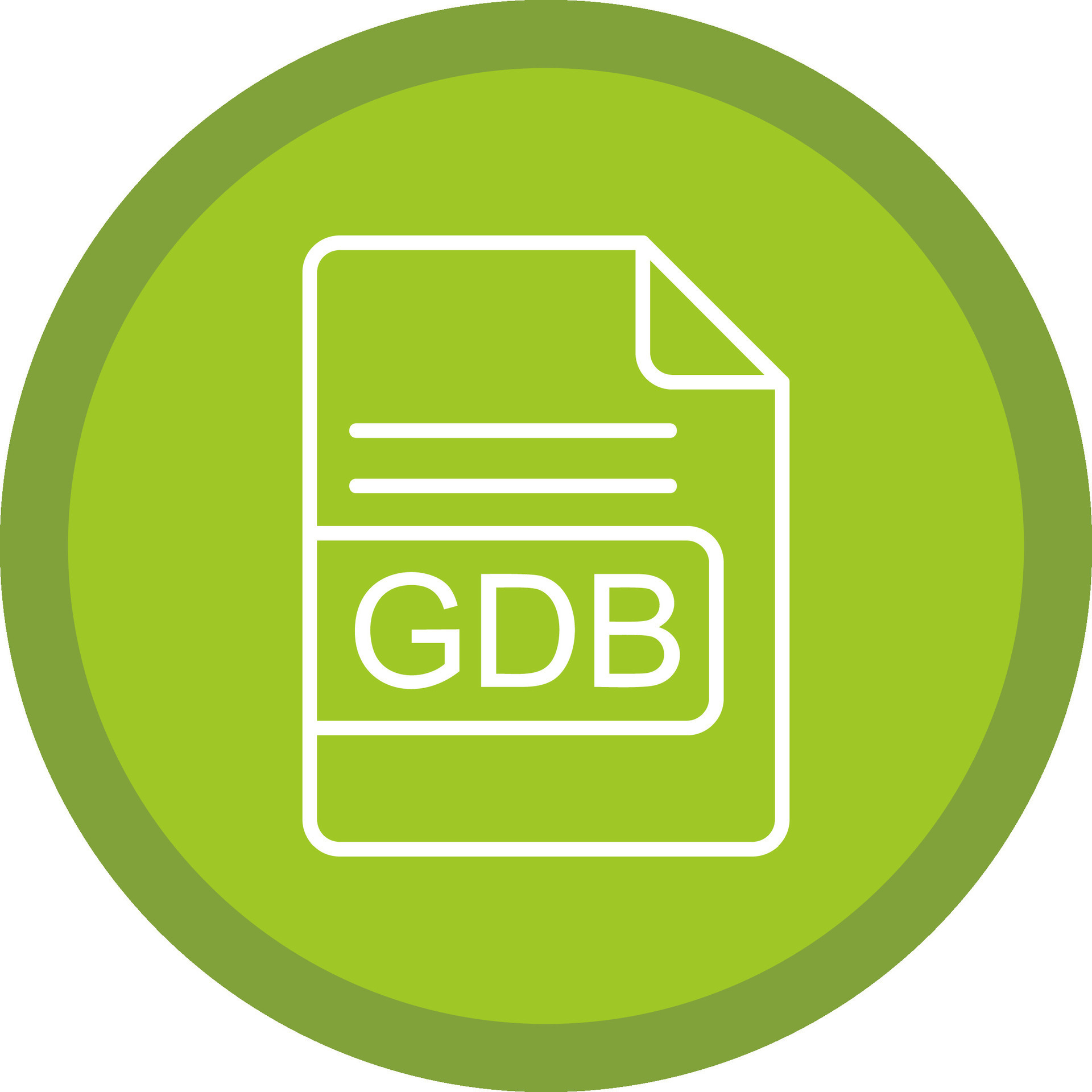 Gdb File Format Line Multi Circle Icon 44201906 Vector Art At Vecteezy