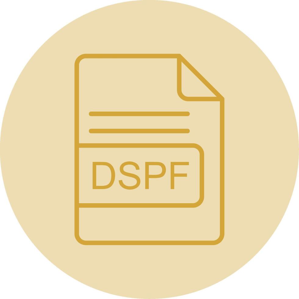 Dspf File Format Line Yellow Circle Icon 44203963 Vector Art At Vecteezy