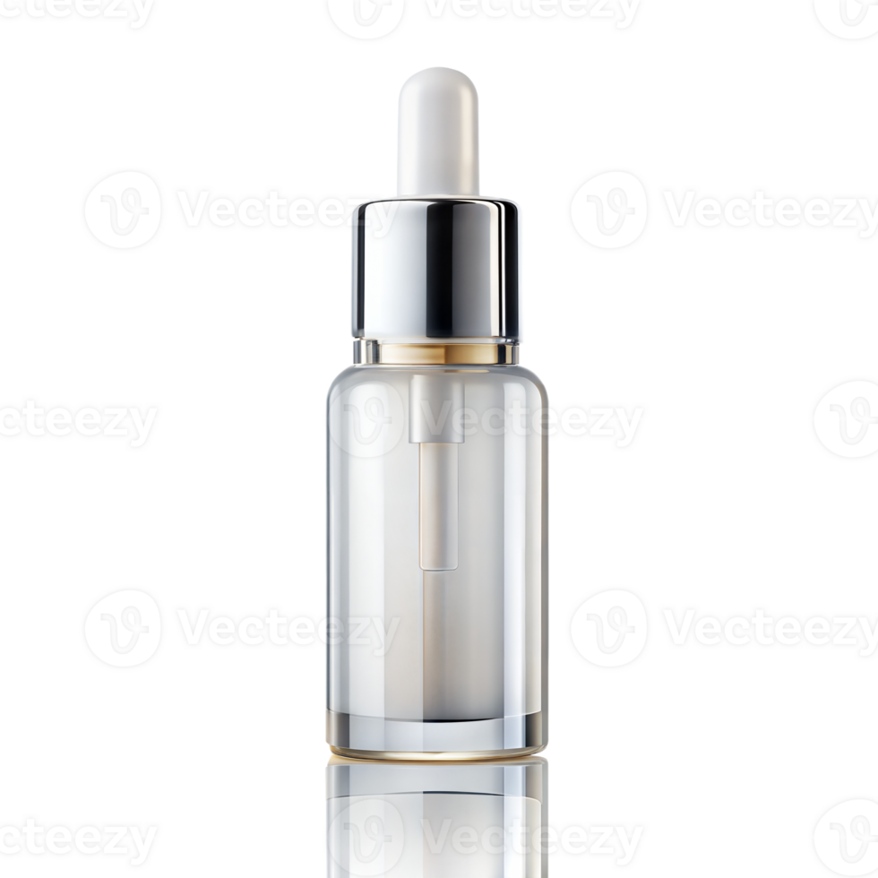 Elegant serum dropper bottle on a reflective surface 44204493 PNG Elegant serum dropper bottle on a reflective surface 44204493 PNG