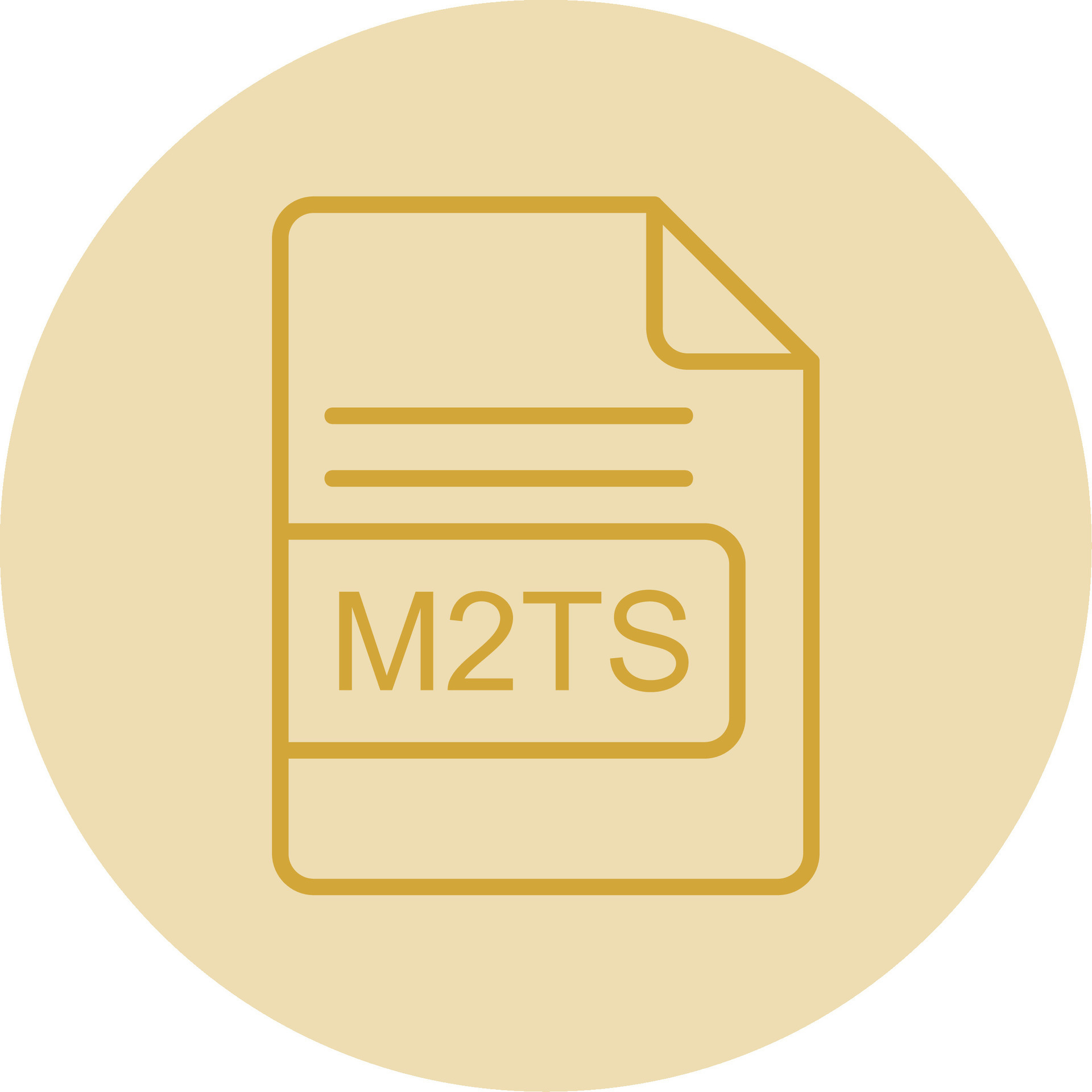 M2TS File Format Line Yellow Circle Icon 44214940 Vector Art at Vecteezy