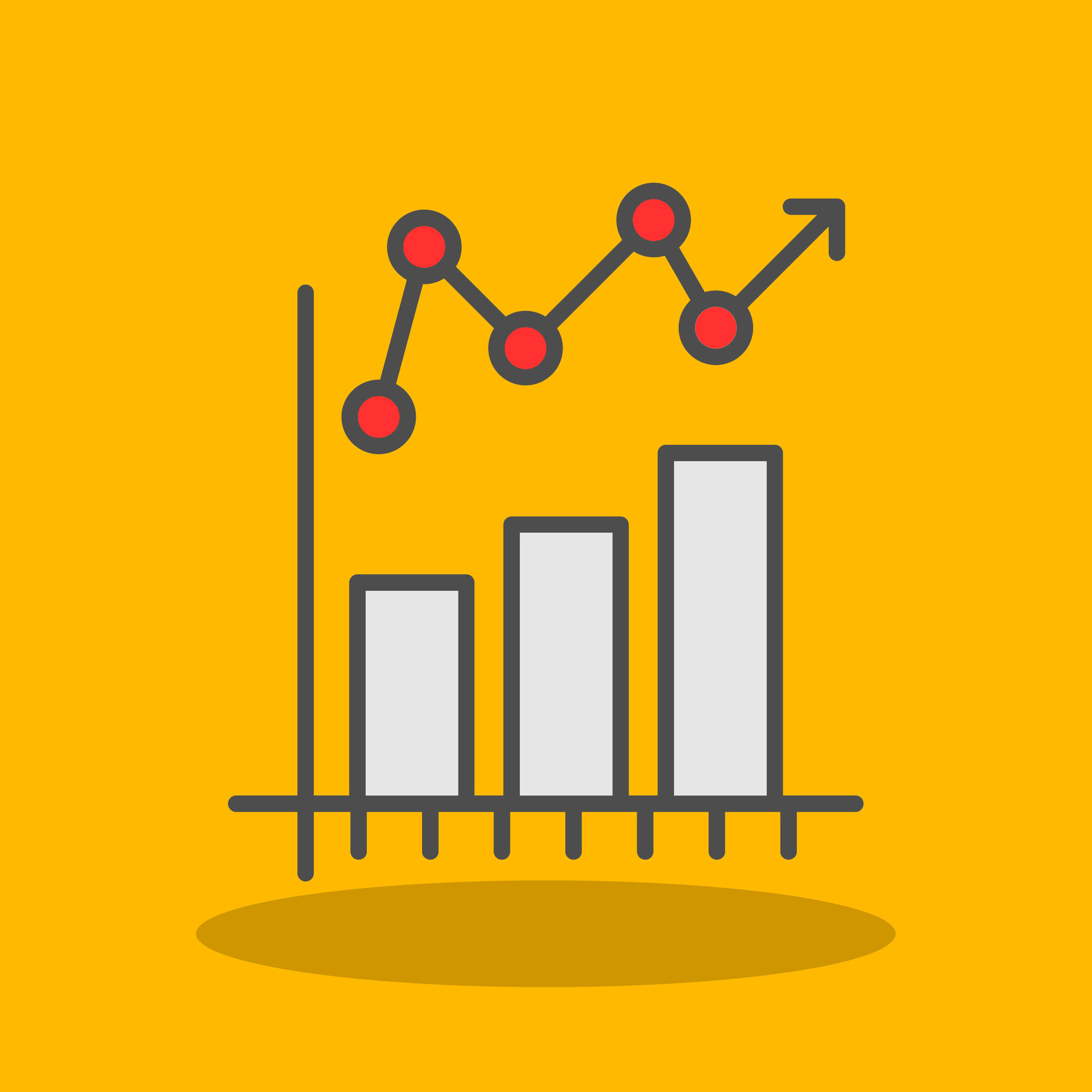 Statistical Chart Filled Shadow Icon 44215959 Vector Art At Vecteezy