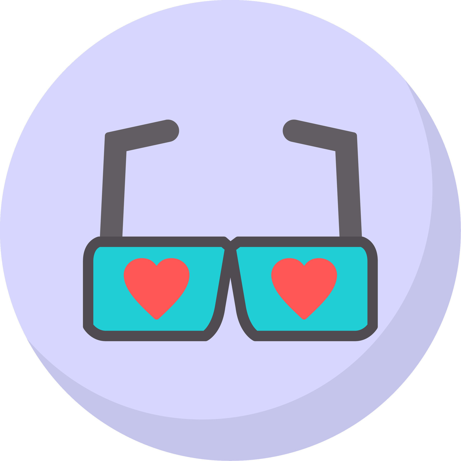 Heart Glasses Flat Bubble Icon 44220990 Vector Art At Vecteezy