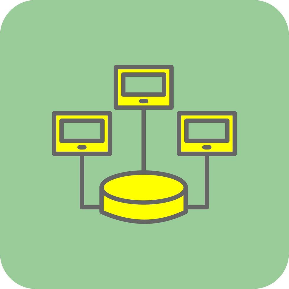 Distributed Database Filled Yellow Icon 44221465 Vector Art at Vecteezy