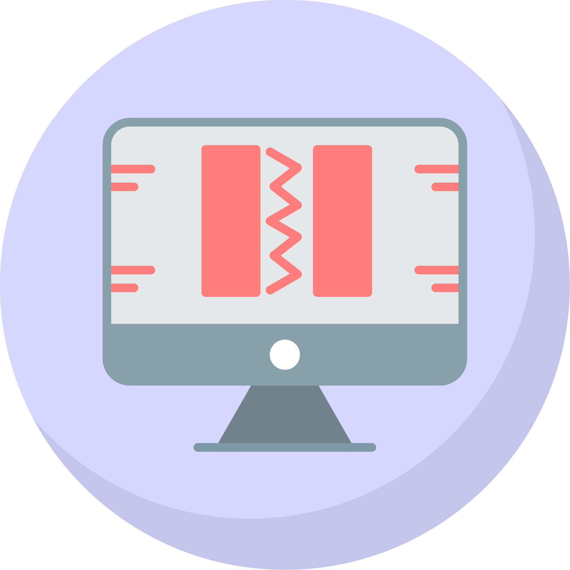 Broken Code Flat Bubble Icon 44222242 Vector Art at Vecteezy