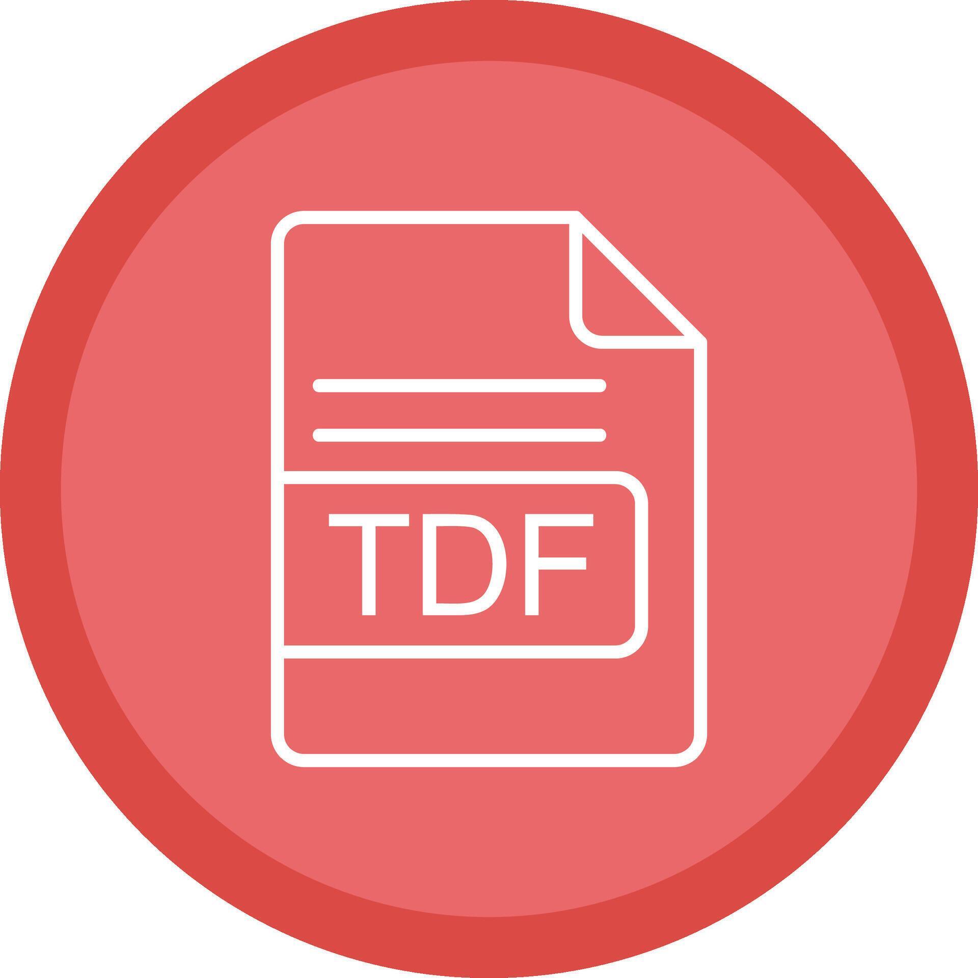 Tdf File Format Line Multi Circle Icon 44224409 Vector Art At Vecteezy