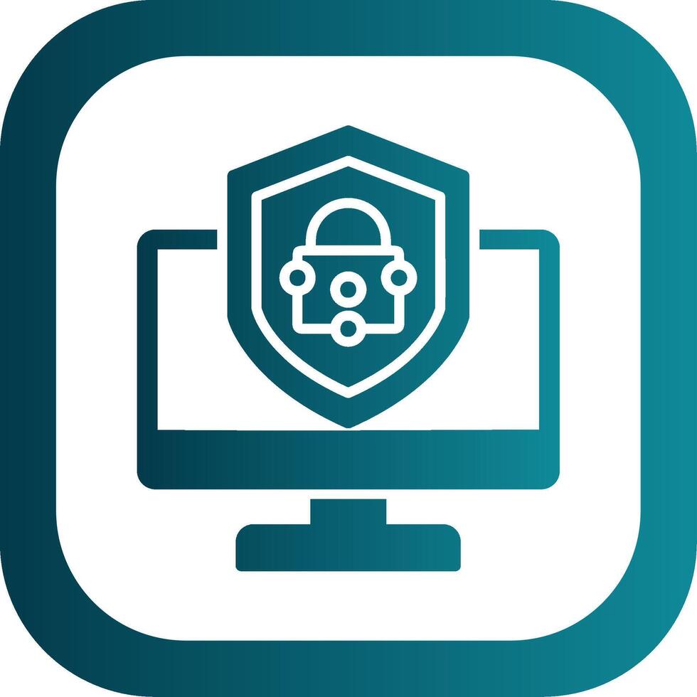 Security Computer Fix Glyph Gradient Corner Icon 44227800 Vector Art at ...